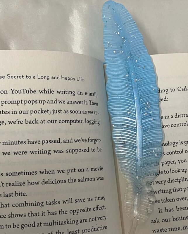 Resin feather bookmark – Koshish Store